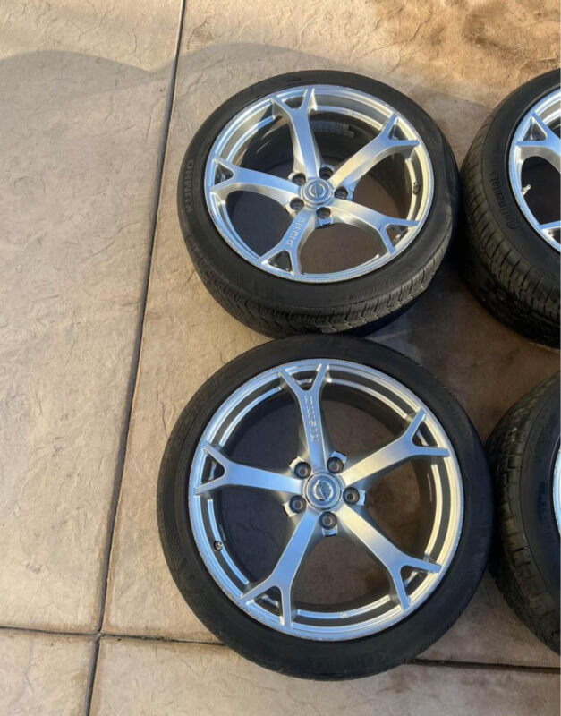 Staggered set of silver nismo v1 wheels For Sale - Infiniti Parts Sales